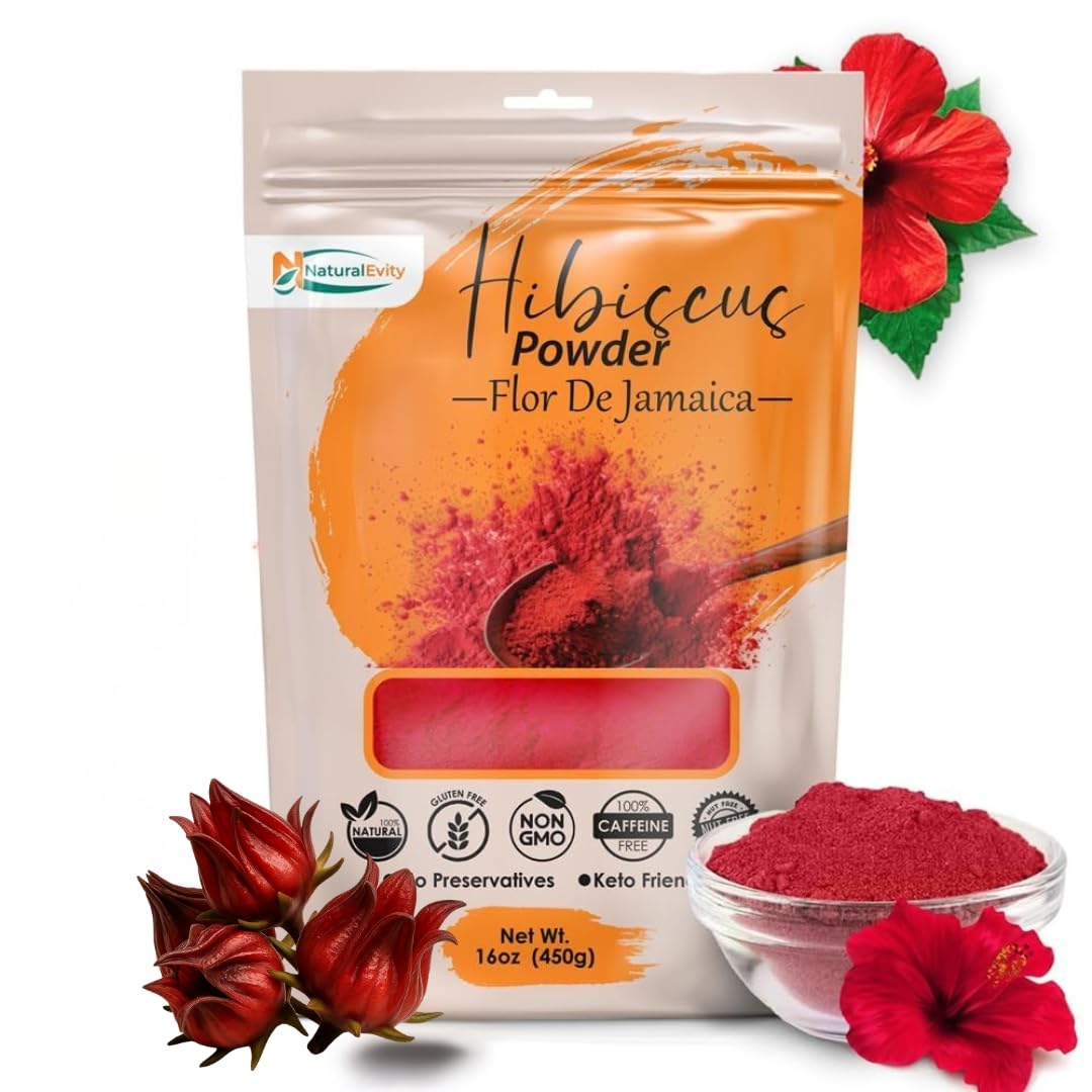 NaturalEvity hibiscus powder for herbal tea