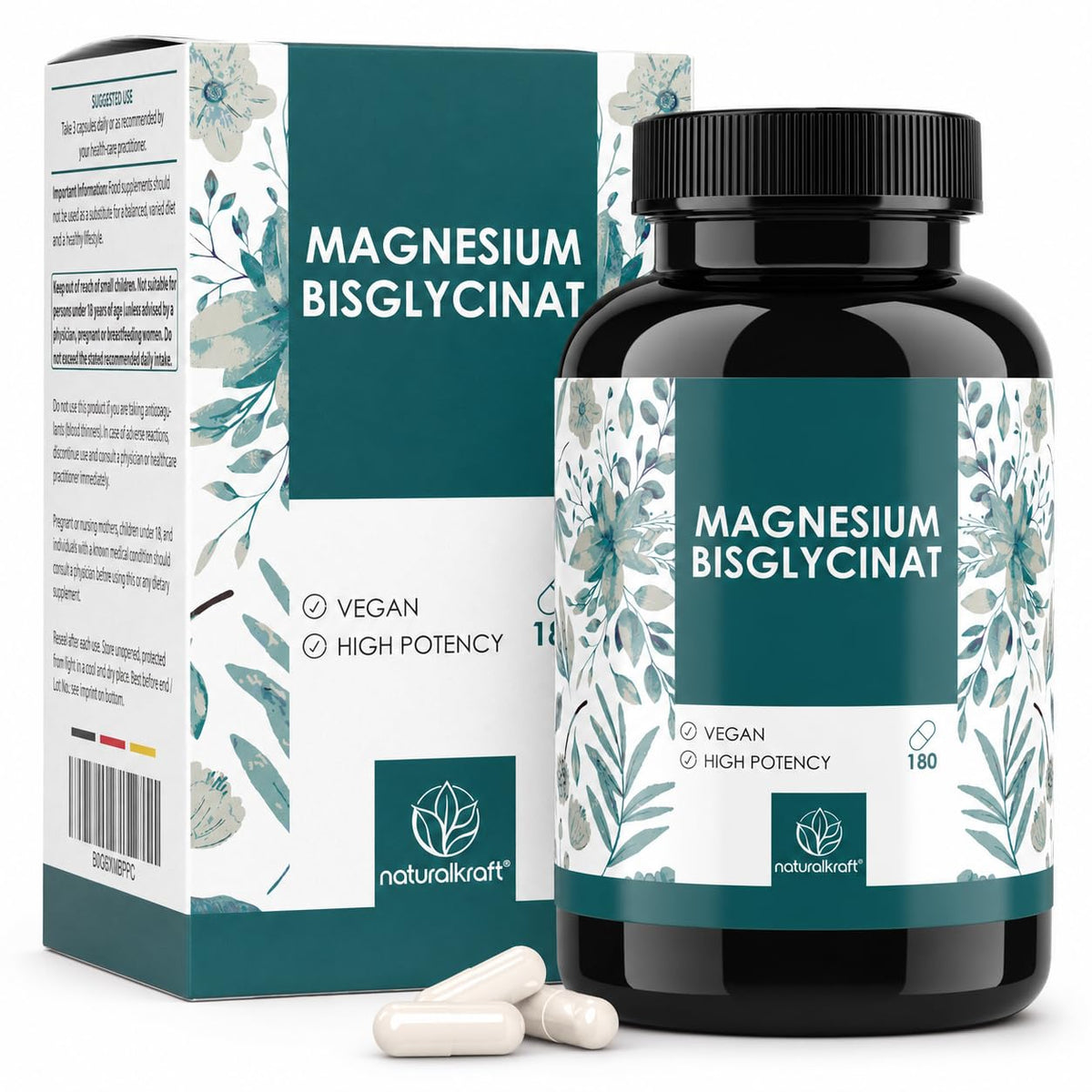 naturalkraft magnesium bisglycinate 2400 mg capsules
