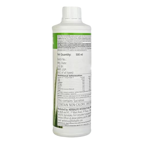 Naturally flavored aloe vera concentrate