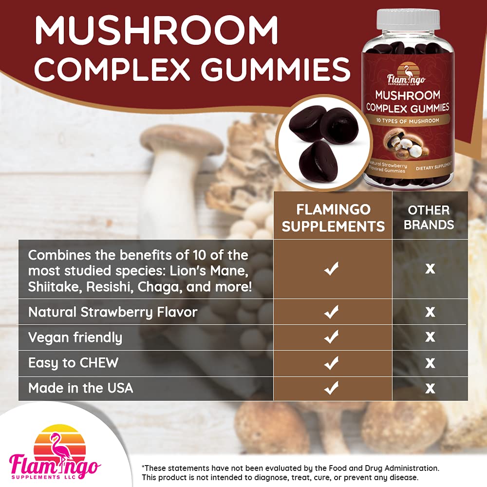 Naturally flavored mushroom gummies for energy