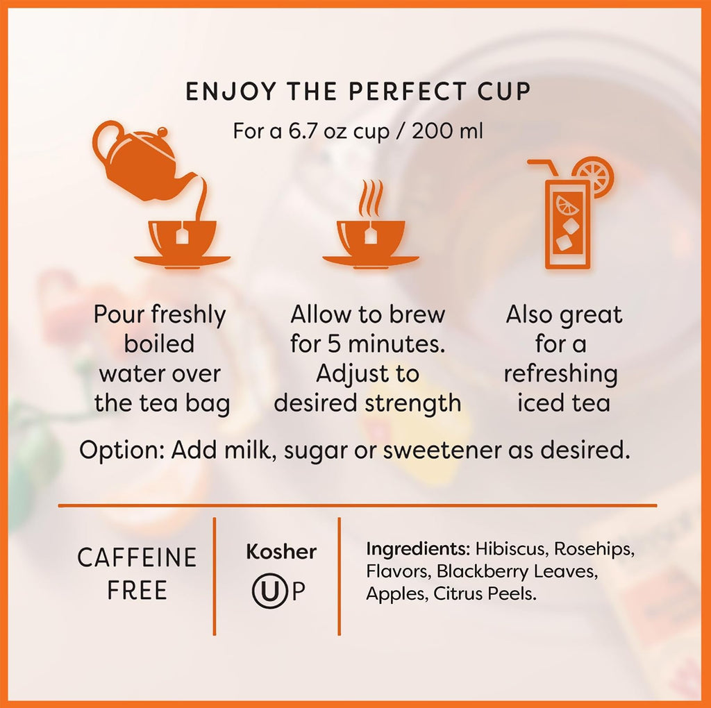 naturally sweet ginger tea option