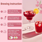Naturally sweet hibiscus tea infusion