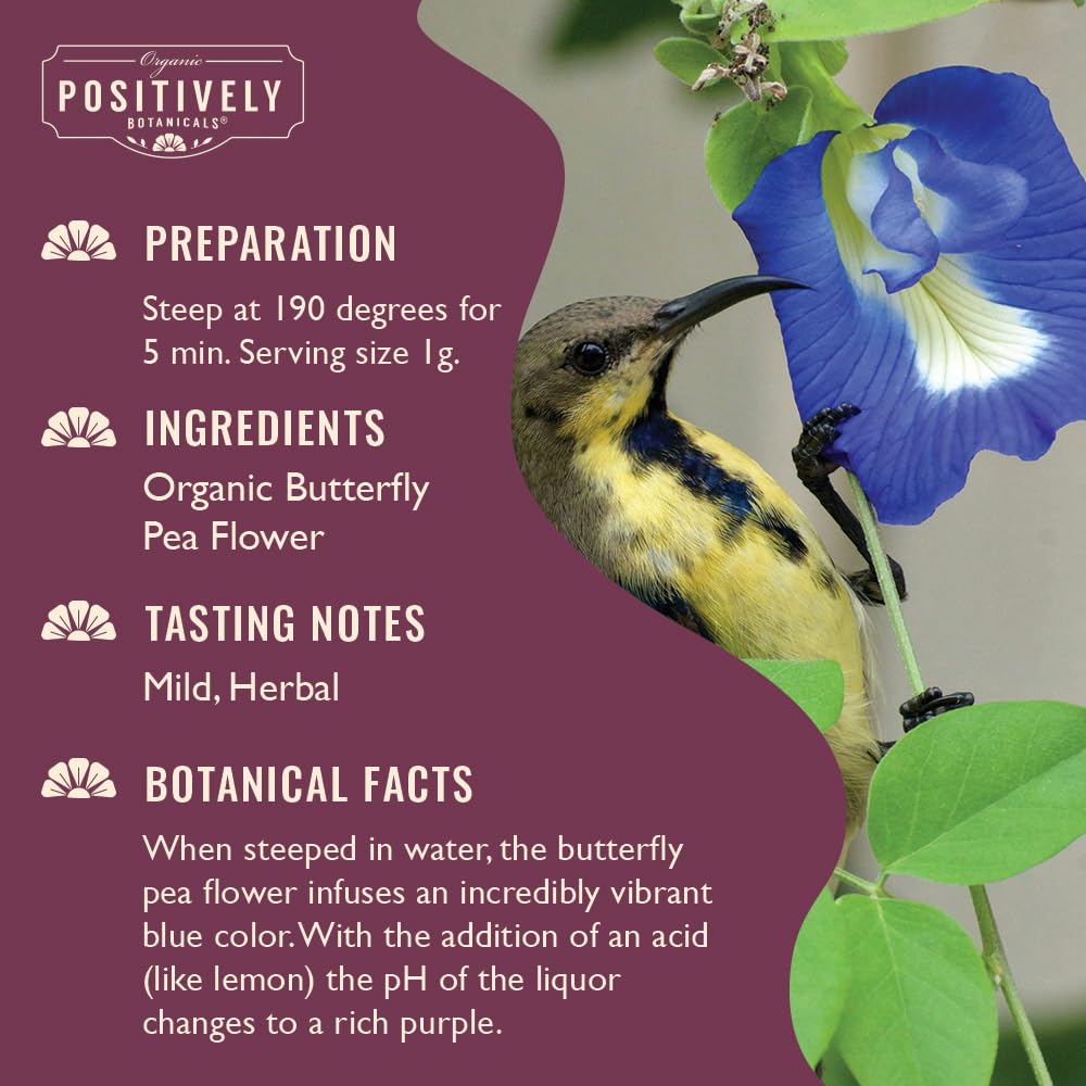 naturally vibrant blue herbal infusion