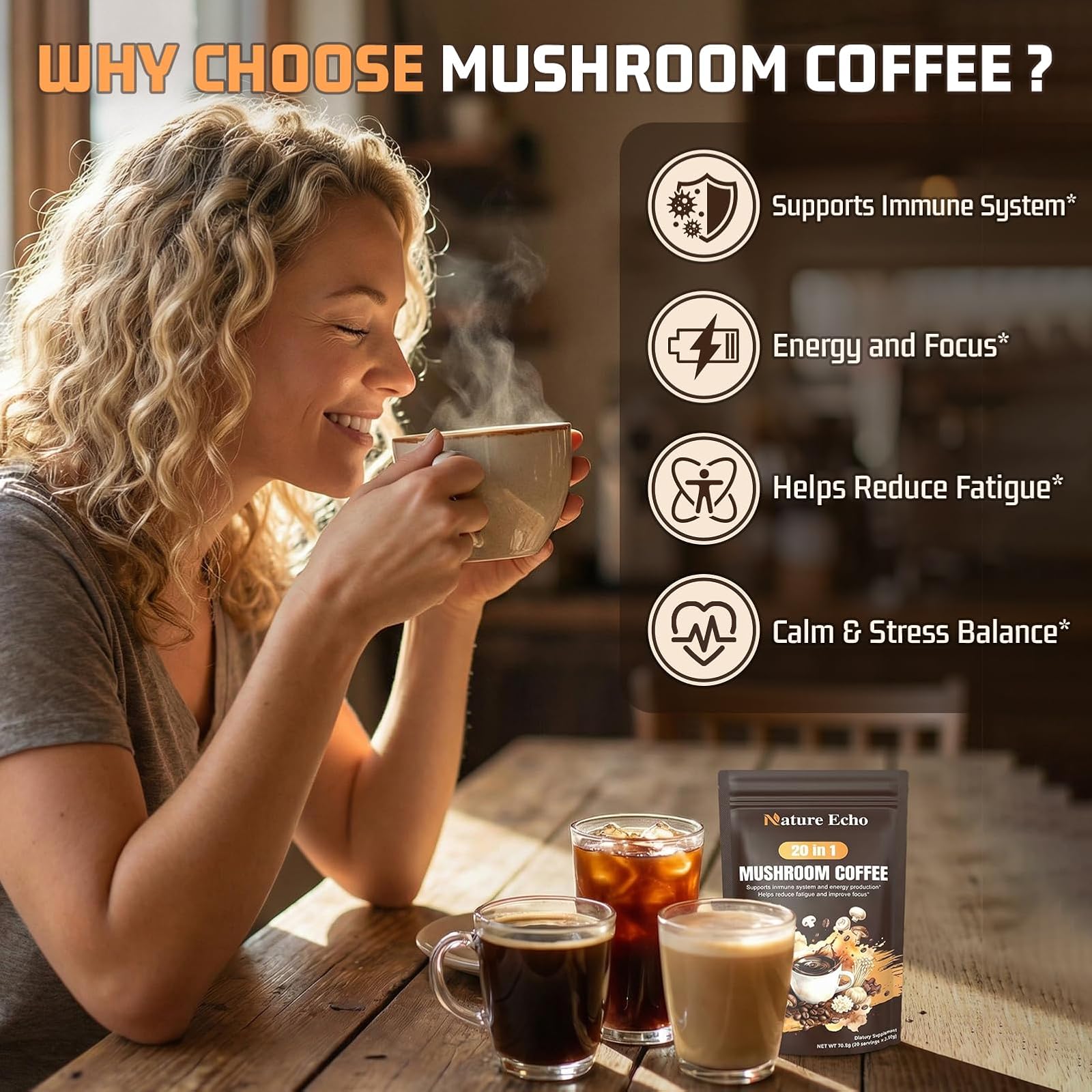Nature Echo coffee with superfoods