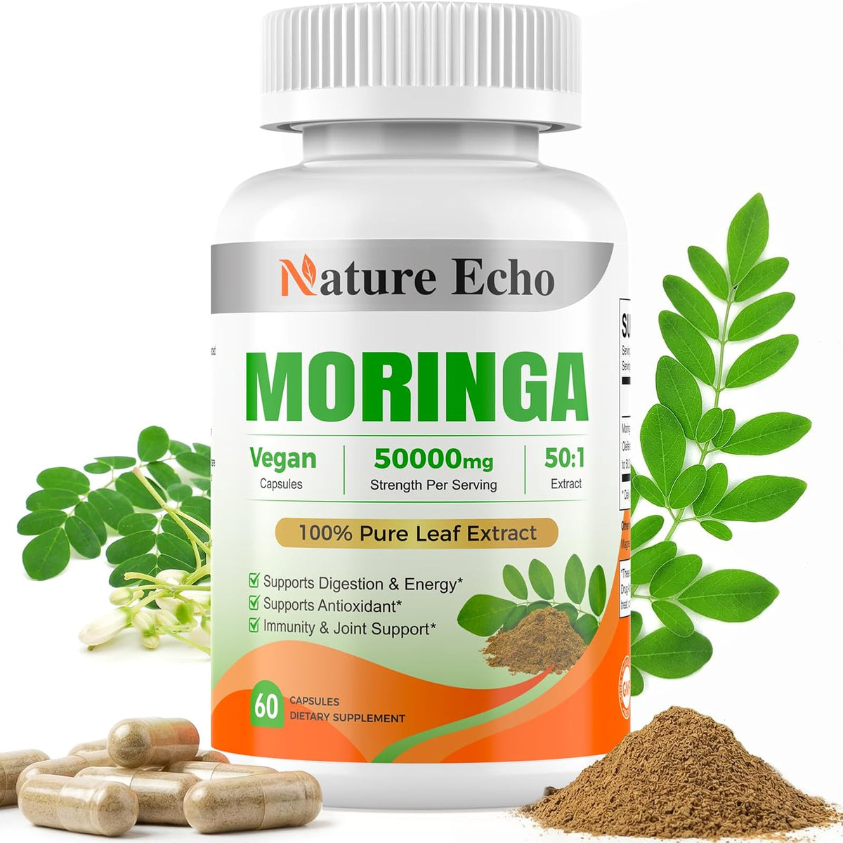 Nature Echo Moringa capsules for energy