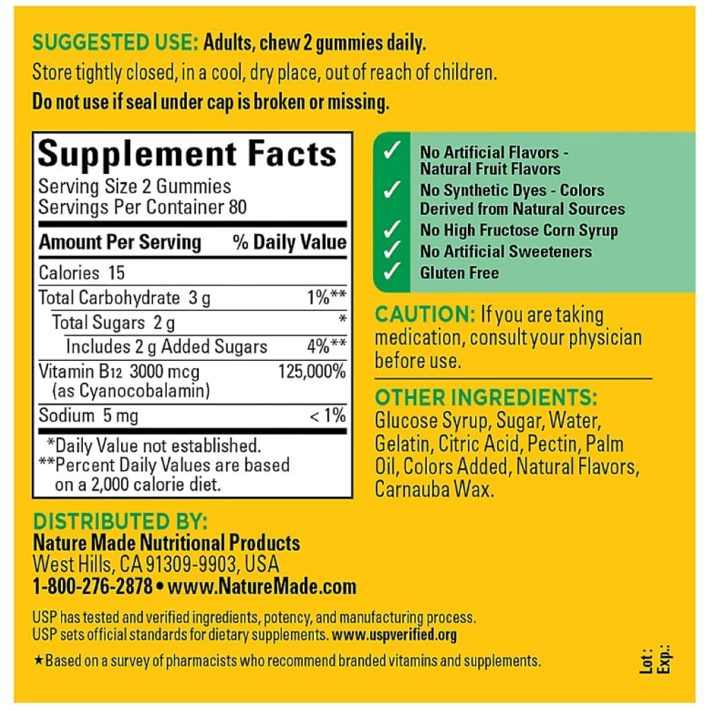 nature made b12 for energy support