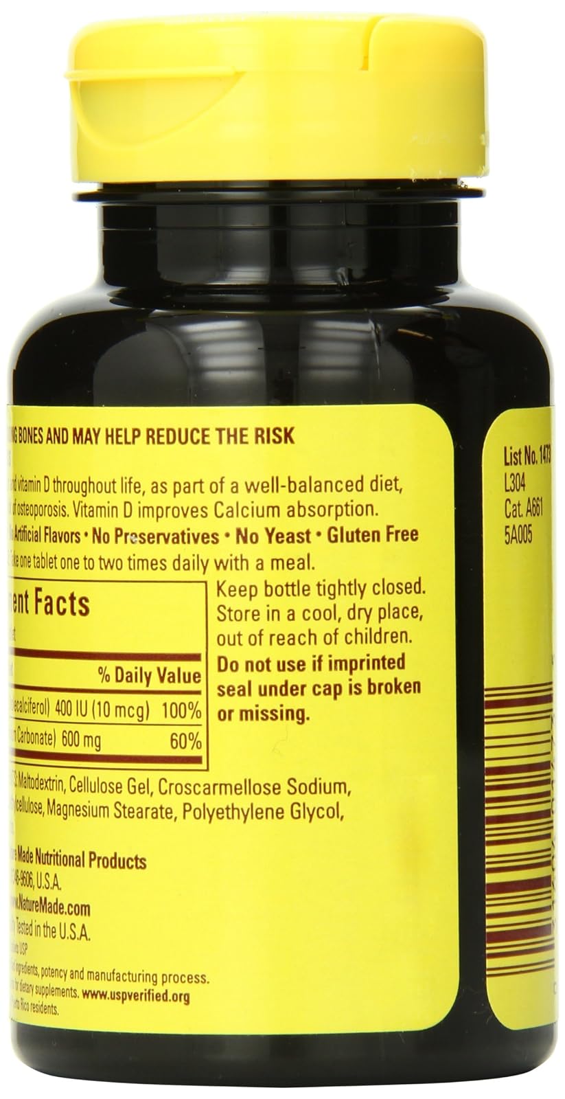 Nature Made calcium citrate for better absorption