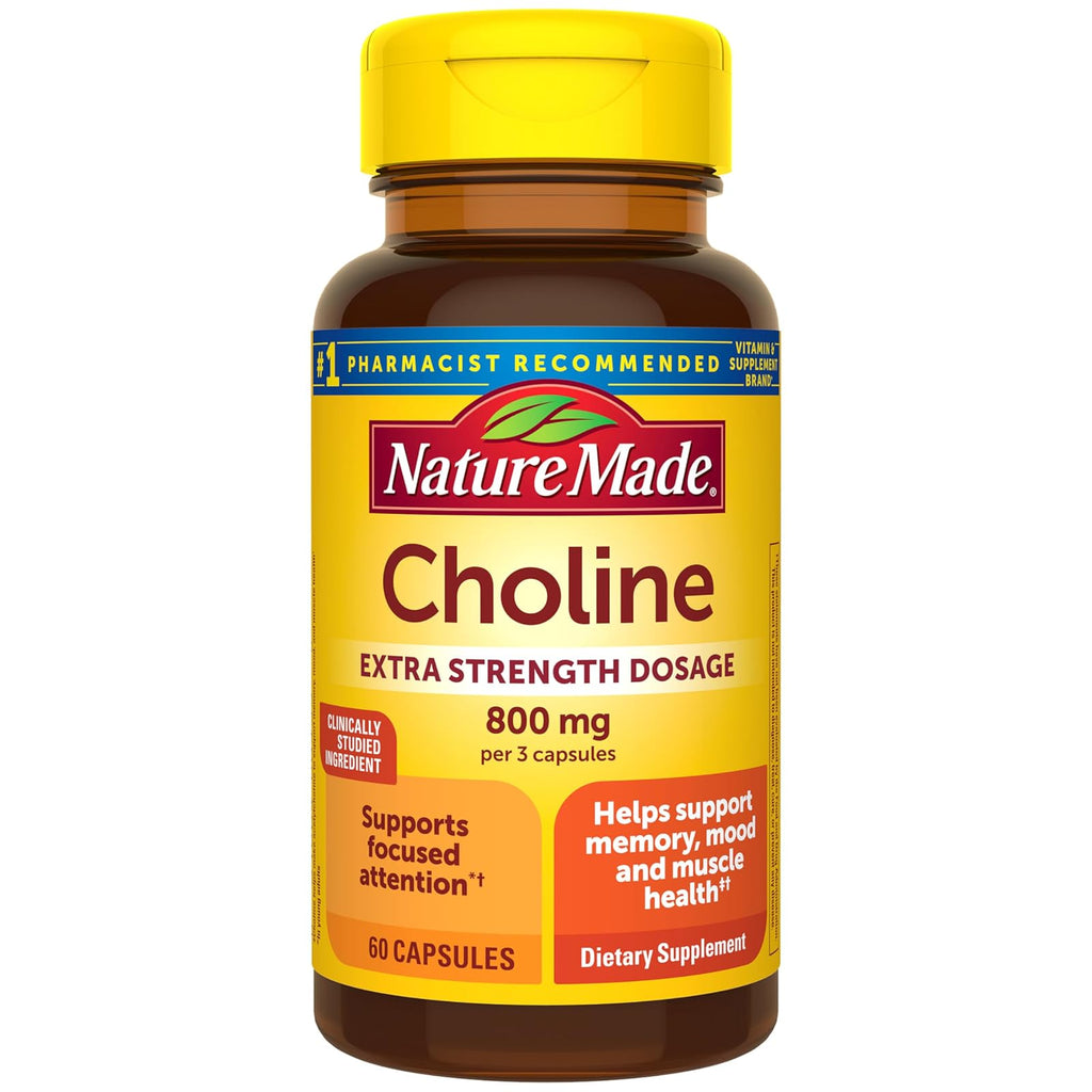 Nature Made Choline 550 mg capsules