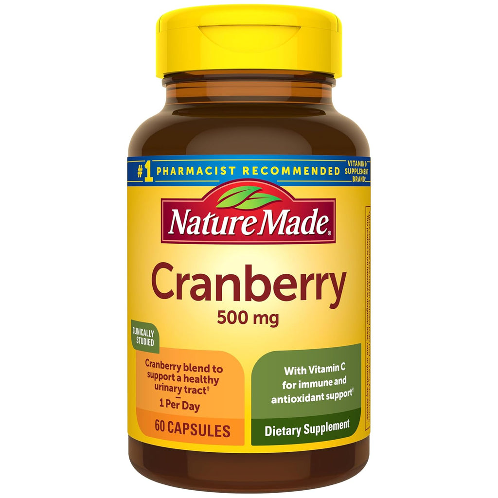 Nature Made cranberry capsules for health