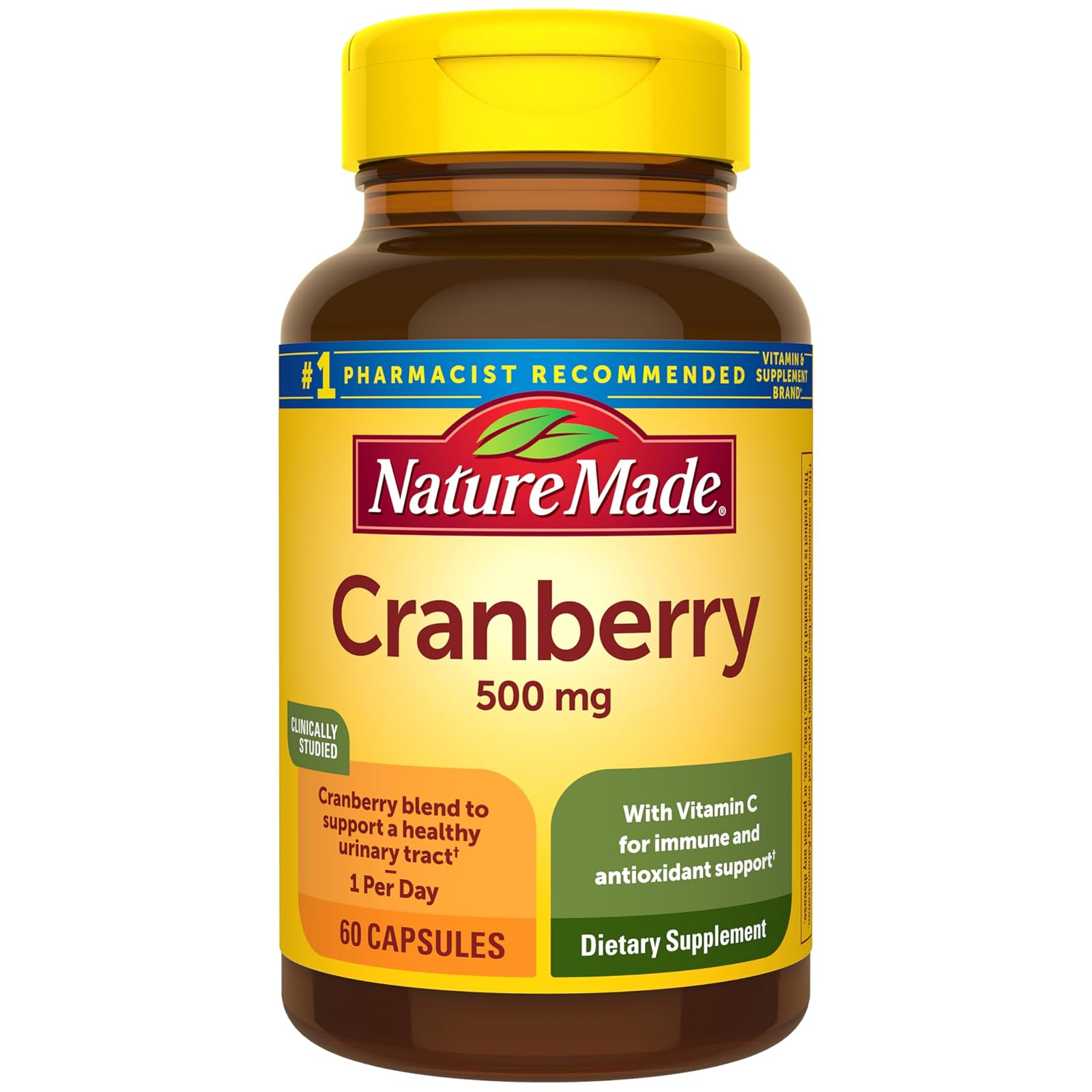 Nature Made cranberry capsules for health