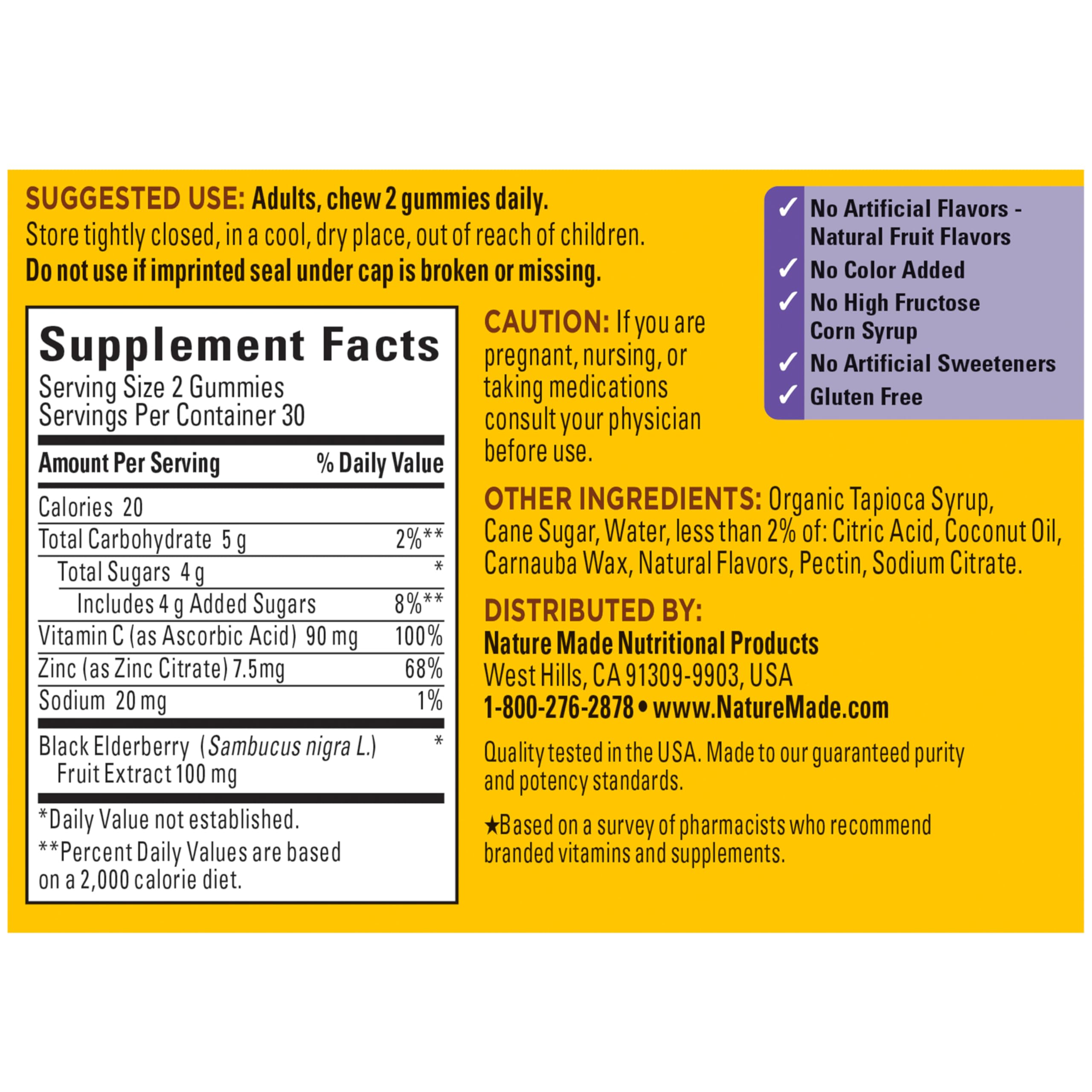 Nature Made elderberry for daily nutrition