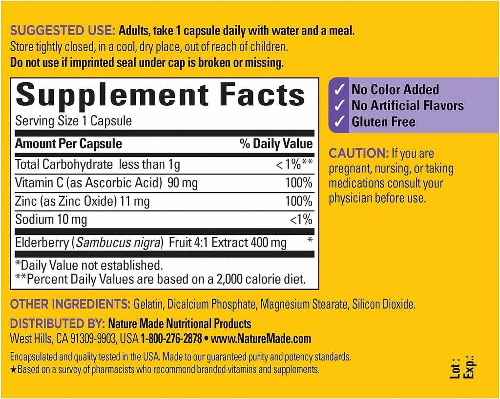 Nature Made elderberry health benefits