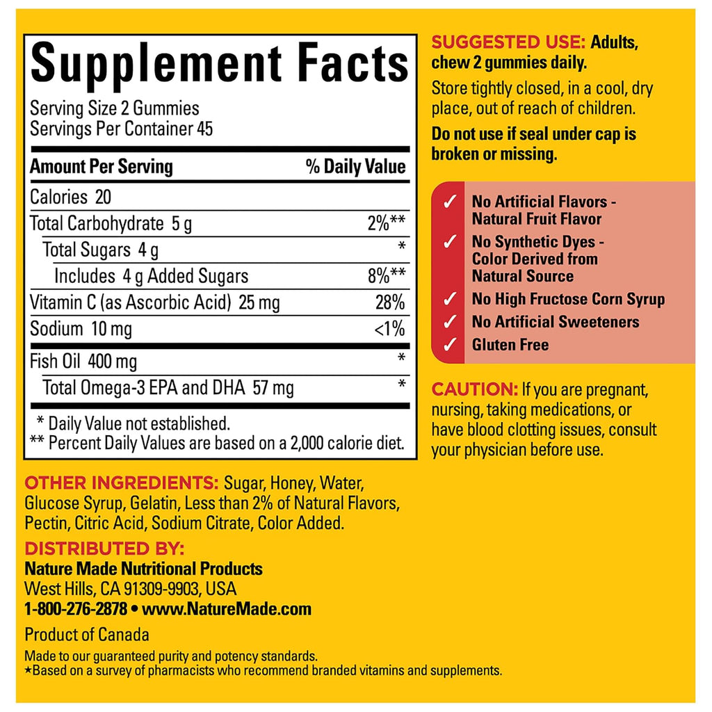 Nature Made fish oil for brain support