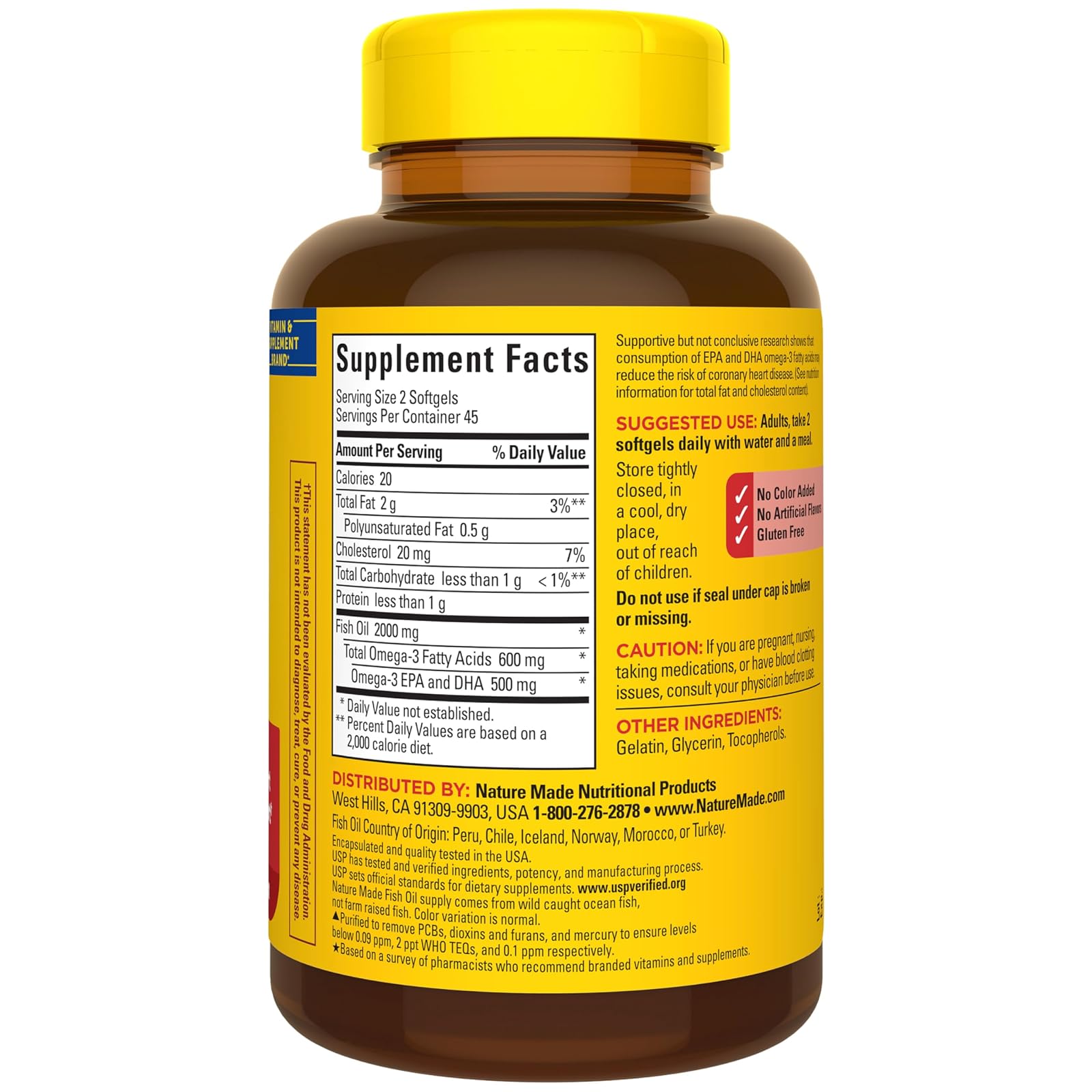 Nature Made fish oil for overall wellness