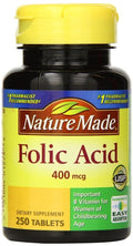 Nature Made folic acid tablets for women