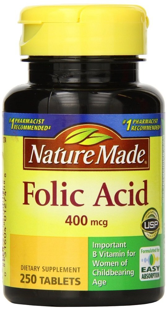 Nature Made folic acid tablets for women