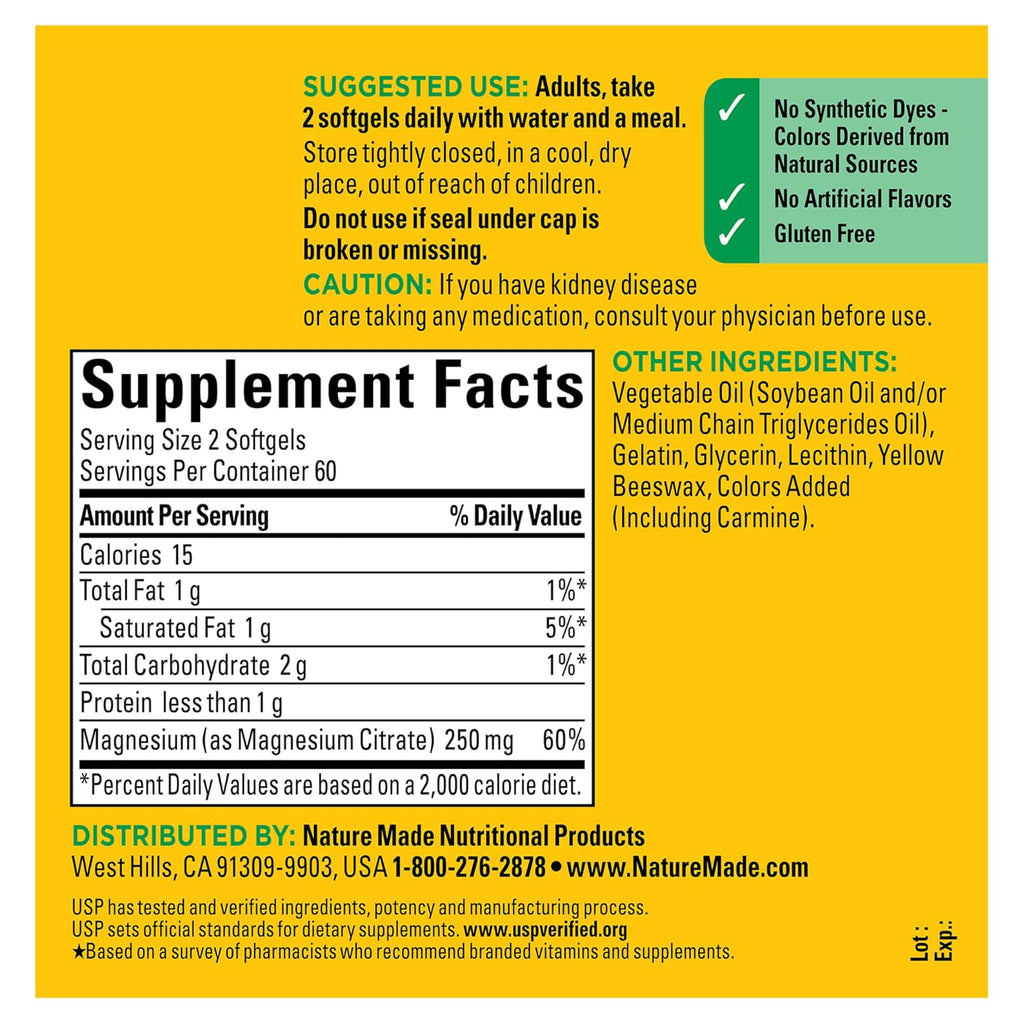 Nature Made magnesium citrate benefits