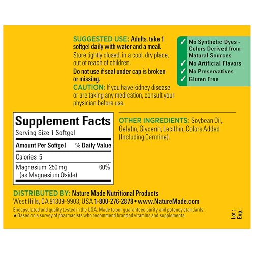 Nature Made magnesium for heart health