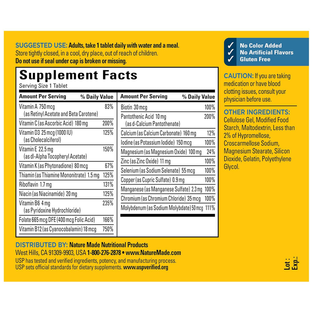 Nature Made multivitamin for immunity