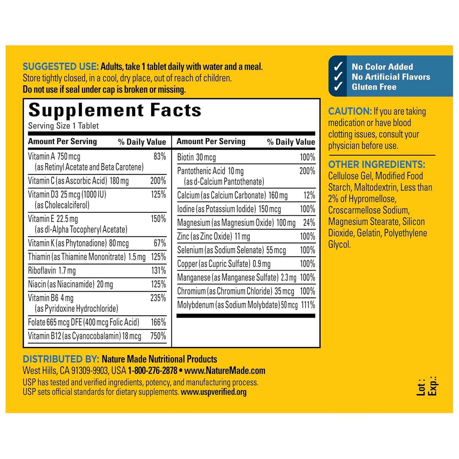 Nature Made multivitamin for immunity