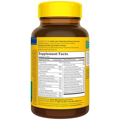 Nature Made multivitamin tablets for vitality