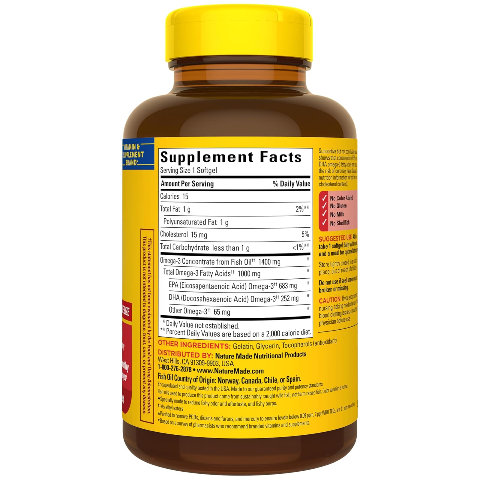Nature Made omega 3 for daily nutrition