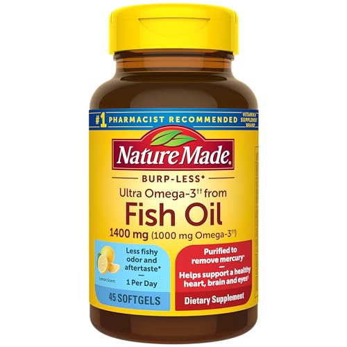 Nature Made Omega-3 softgels for heart health