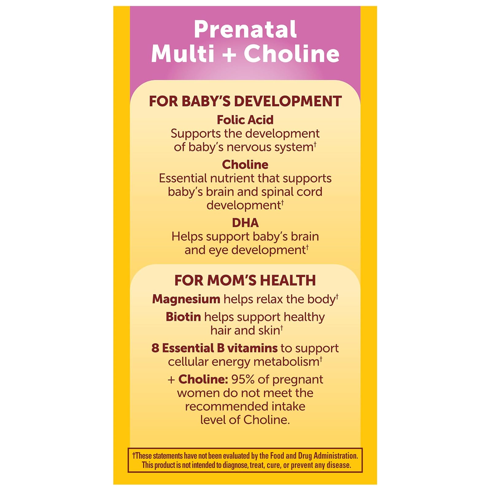 Nature Made prenatal vitamins for healthy pregnancy