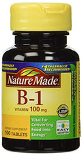 Nature Made Vitamin B1 100 mg tablets