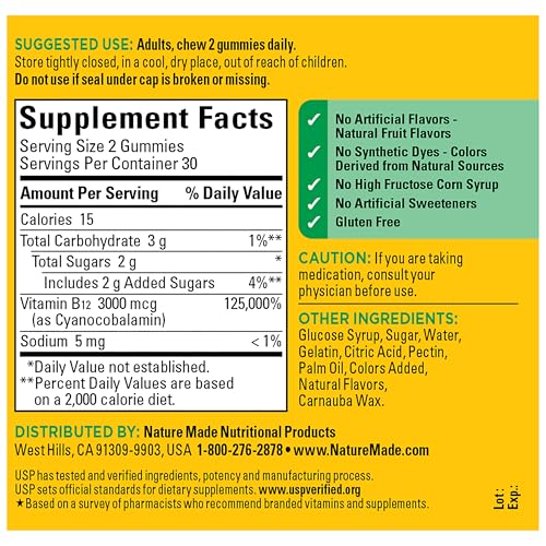 Nature Made vitamin B12 for healthy metabolism