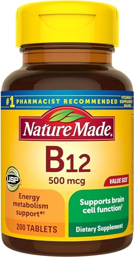 Nature Made Vitamin B12 supplement tablets