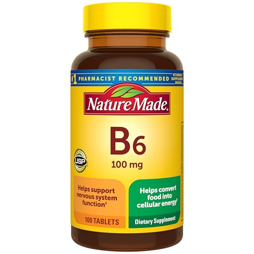 Nature Made Vitamin B6 tablets for energy