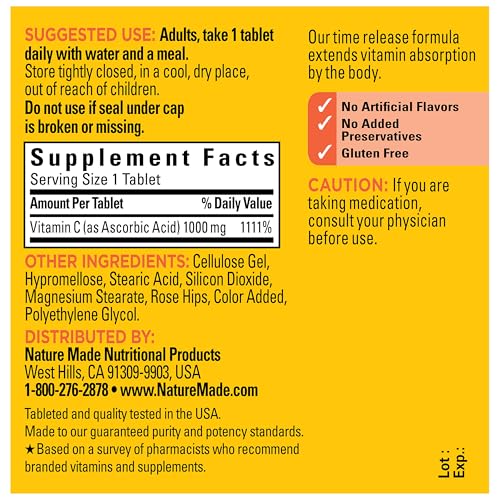 Nature Made vitamin C for energy boost