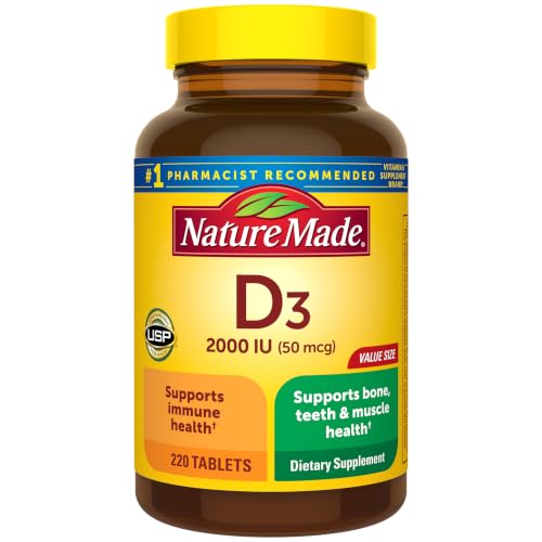 Nature Made Vitamin D3 2000 IU tablets