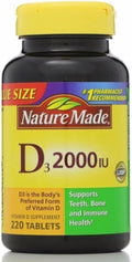 Nature Made Vitamin D3 2000 IU tablets