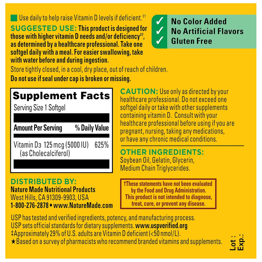 Nature Made Vitamin D3 for mood support
