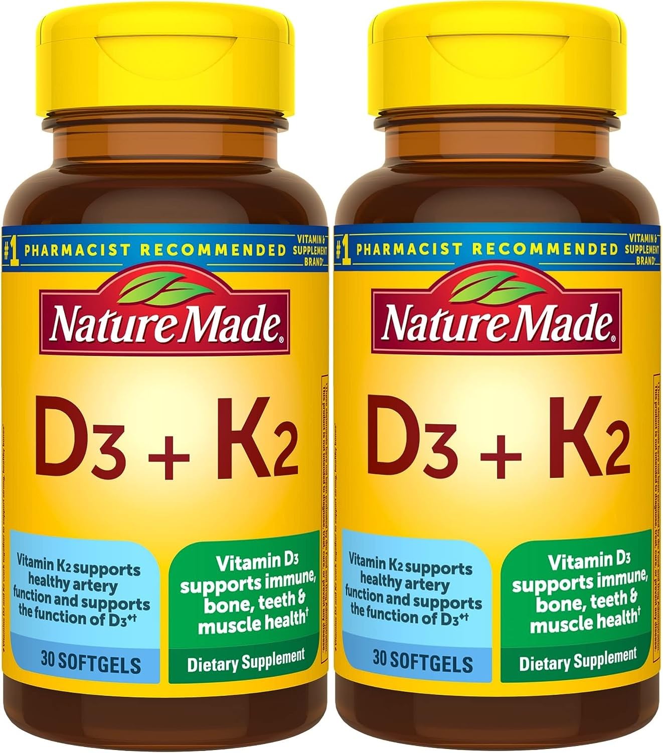Nature Made vitamin D3 K2 supplement