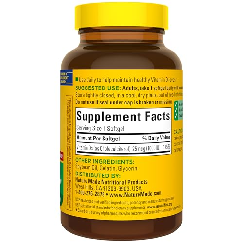 Nature Made Vitamin D3 supplement