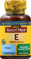 Nature Made vitamin E softgels for skin health