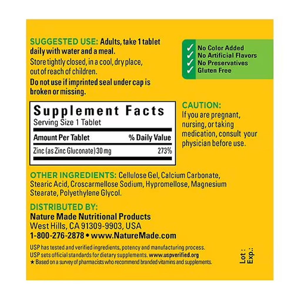 Nature Made zinc lozenges for cold relief