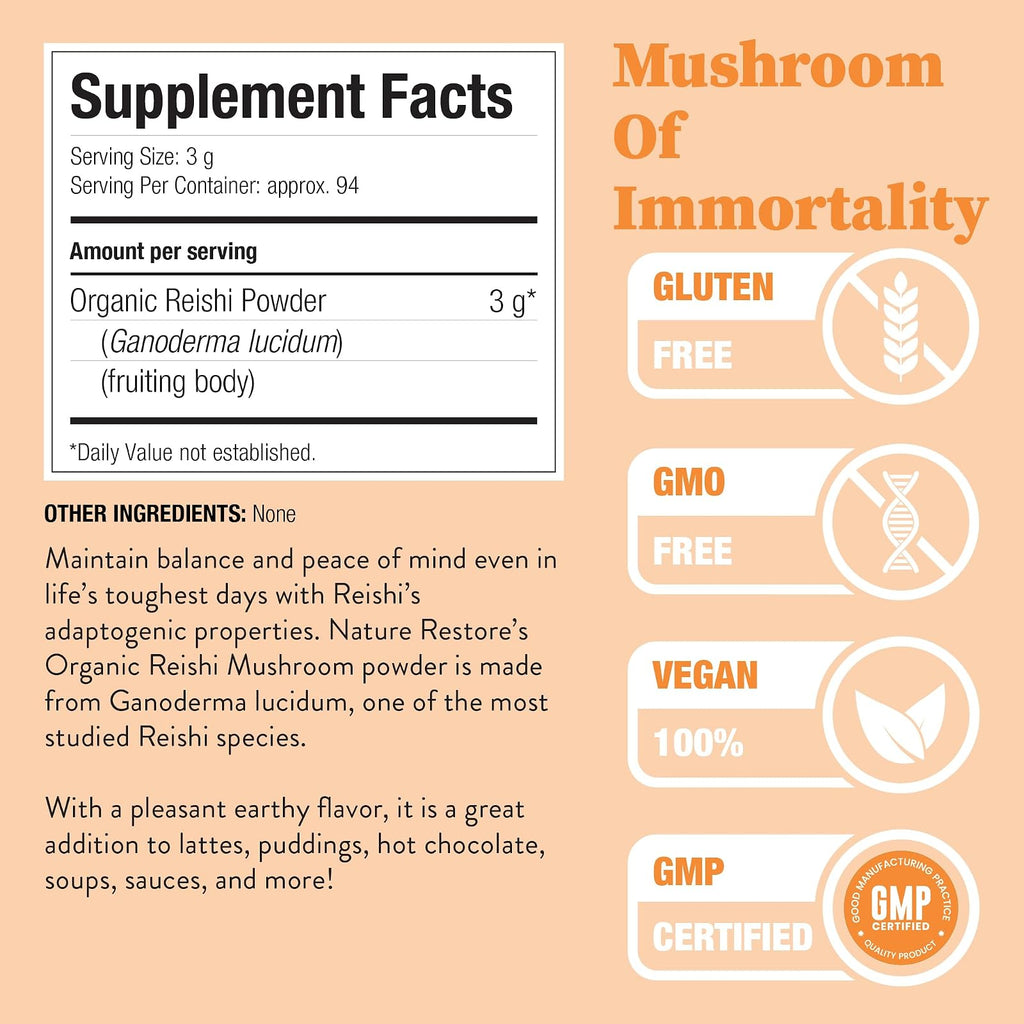 nature restore reishi powder for wellness