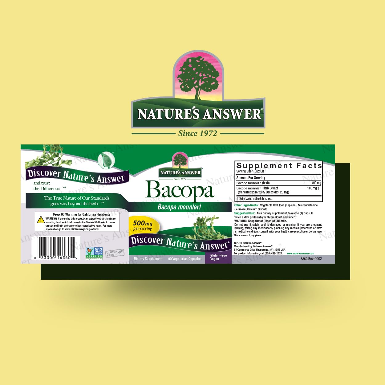 Nature's Answer Bacopa Monnieri benefits