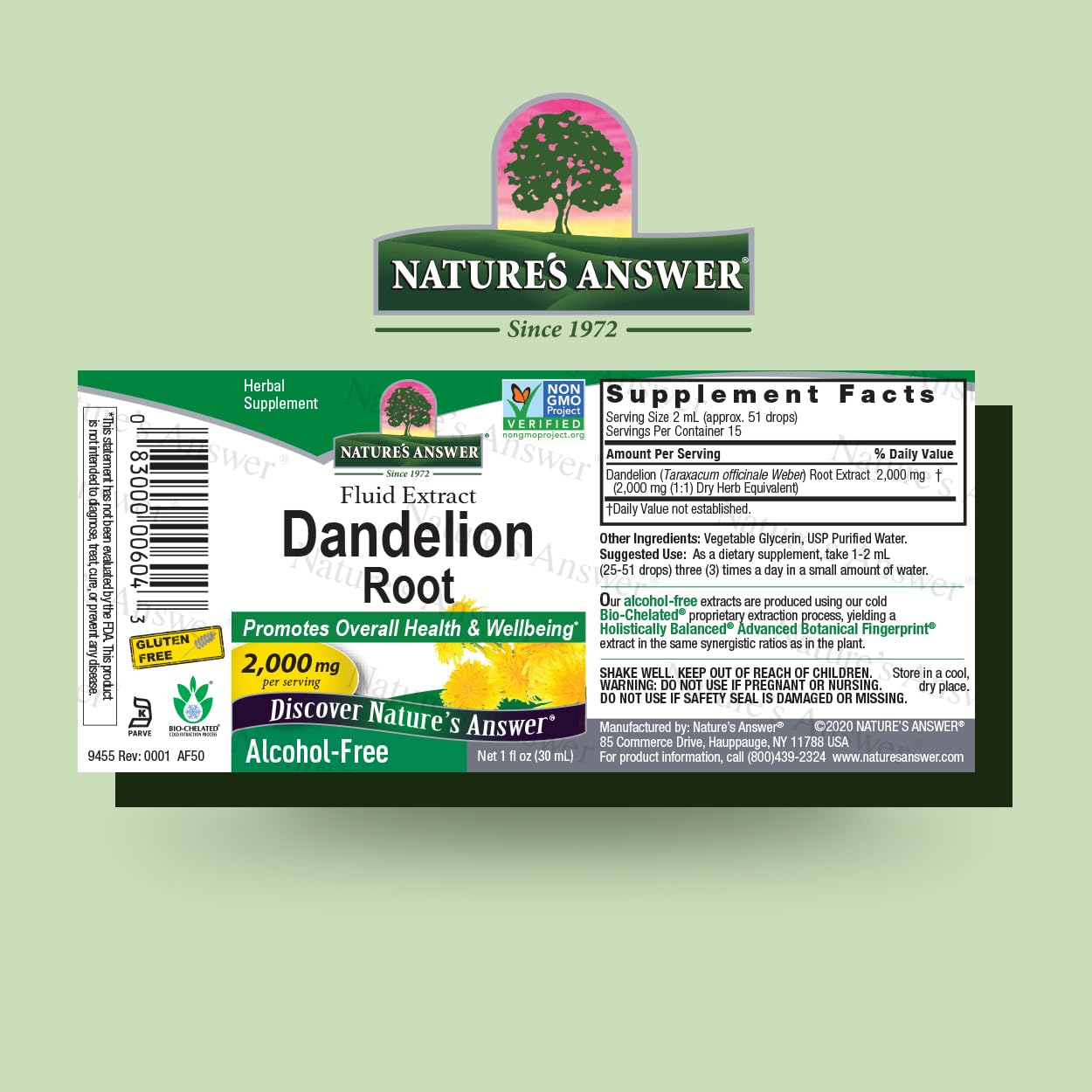 Nature's Answer dandelion supplement