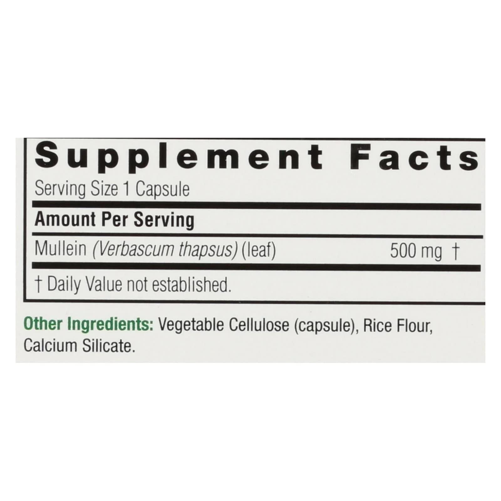 Nature's Answer mullein for natural wellness