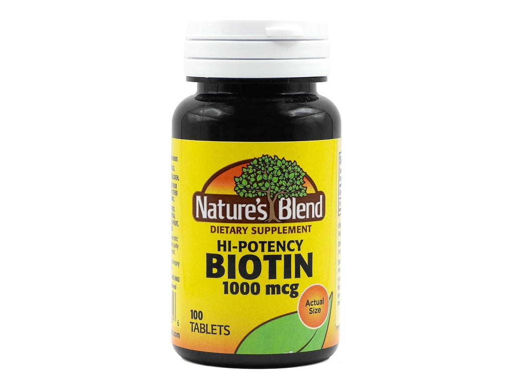 Nature's Blend biotin 1000 mcg tablets