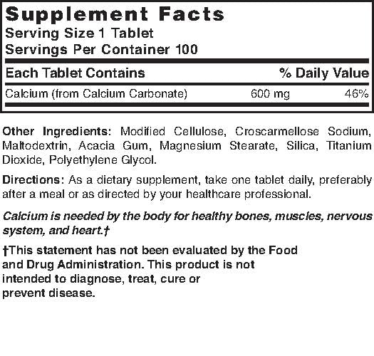 Nature's Blend calcium for healthy bones