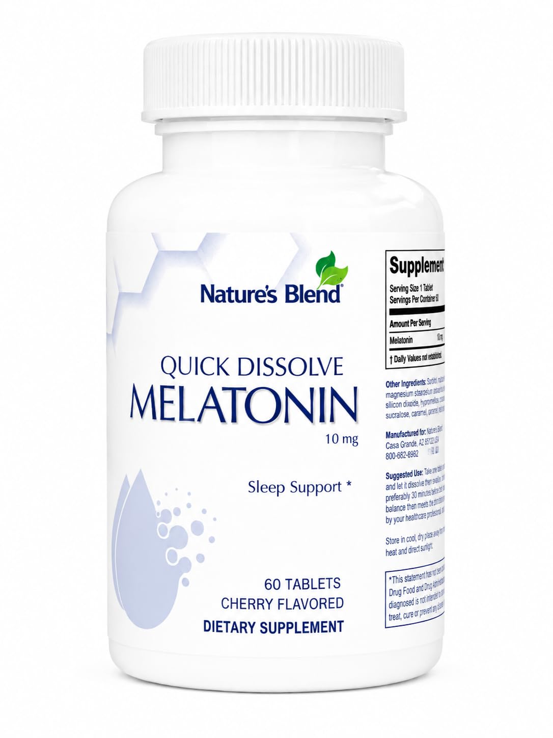 Nature's Blend melatonin quick dissolve tablets