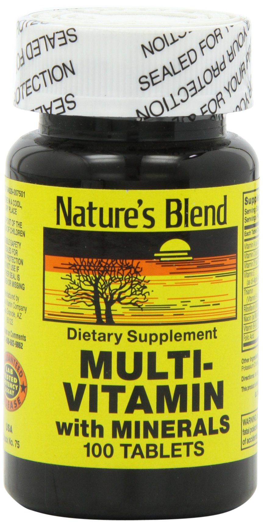 Nature's Blend multivitamins for energy