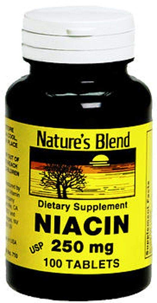 Nature's Blend Niacin 250 mg tablets