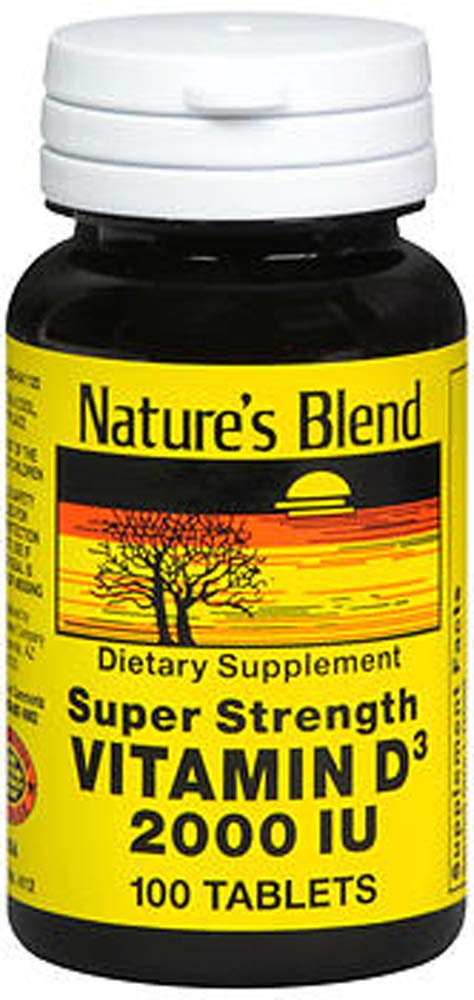 Nature's Blend Vitamin D3 2000 IU tablets